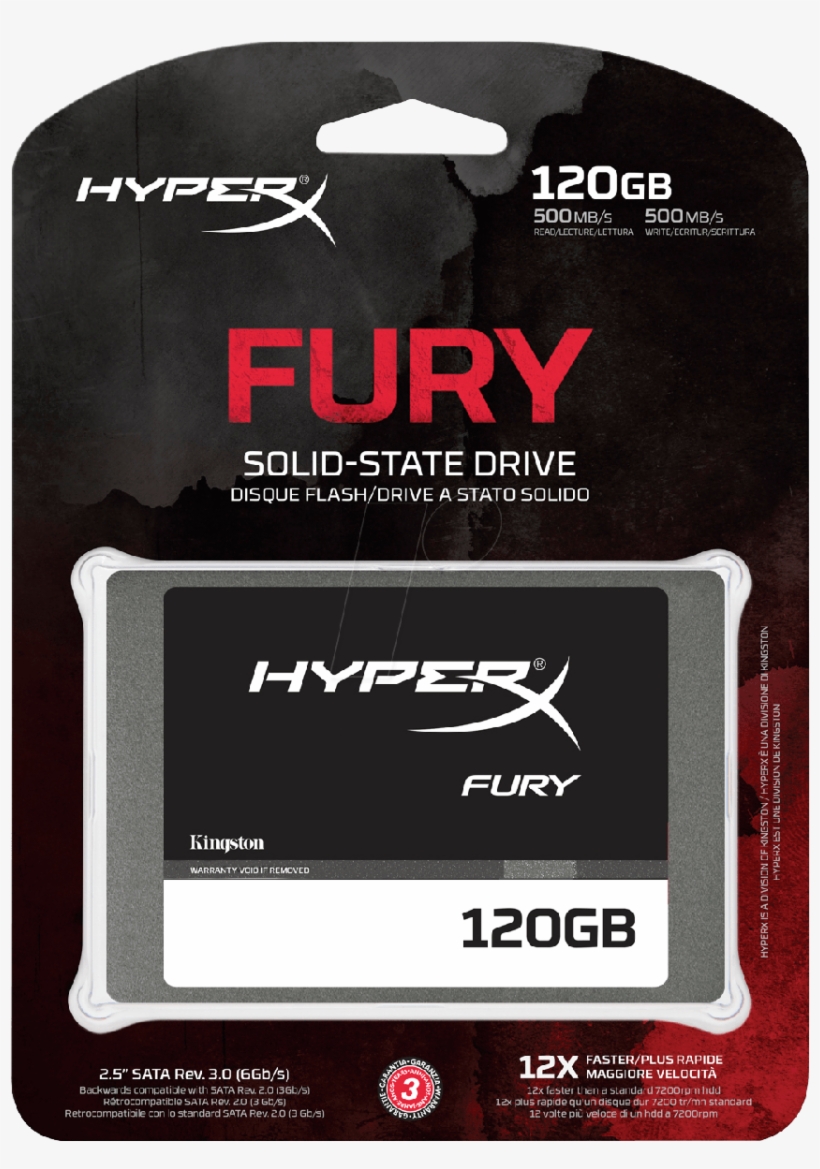 Download Transparent Hyper X Fury Ssd - PNGkit