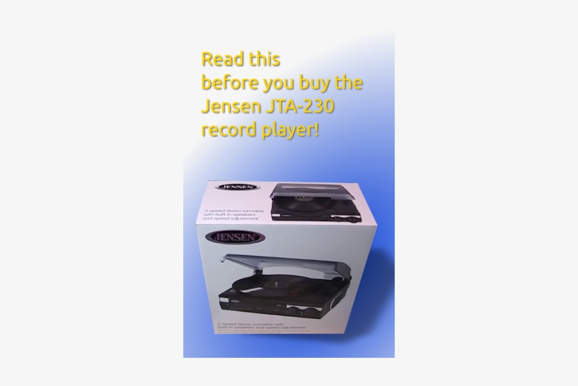 Jensen Jta-230 Turntable Review - Jensen Record Player - 300x468 PNG ...