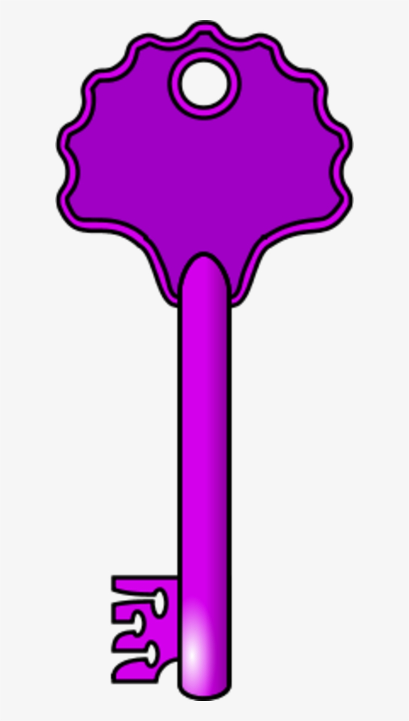 Key Clipart Purple - Purple Key Clip Art - 600x1364 PNG Download - PNGkit