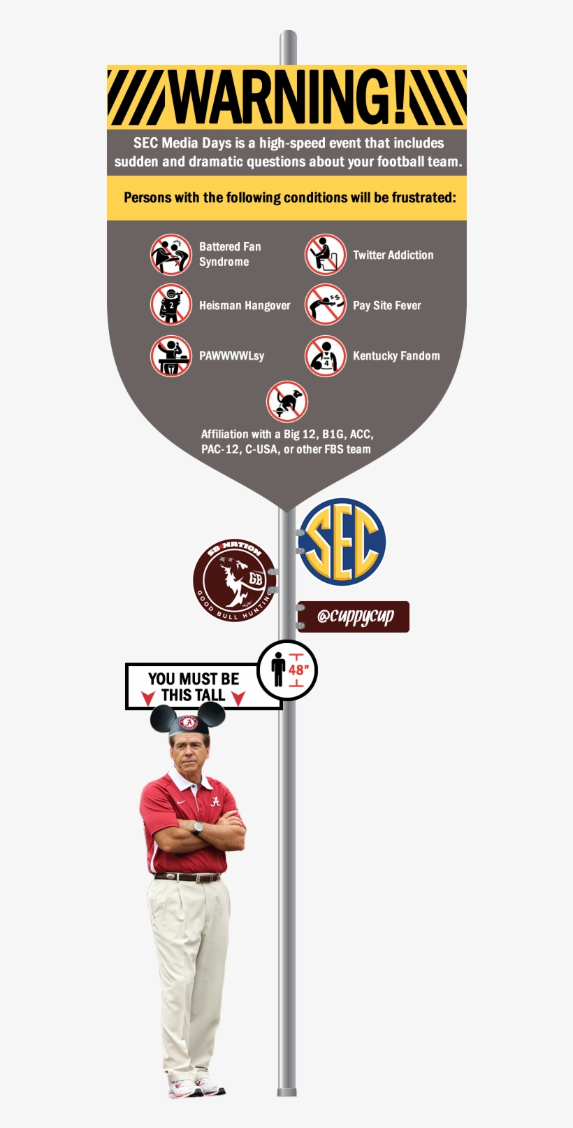 Sec Media Days Warning Sign - 545x1541 PNG Download - PNGkit