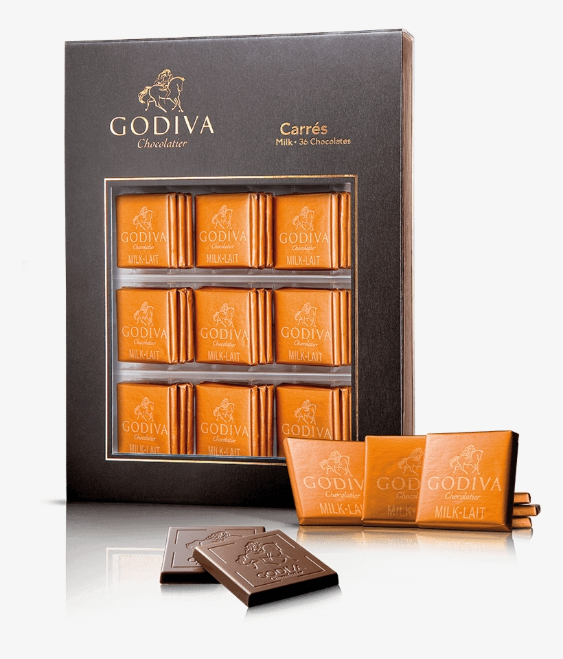 Milk Chocolate Carres By Godiva Online - 1000x1000 PNG Download - PNGkit