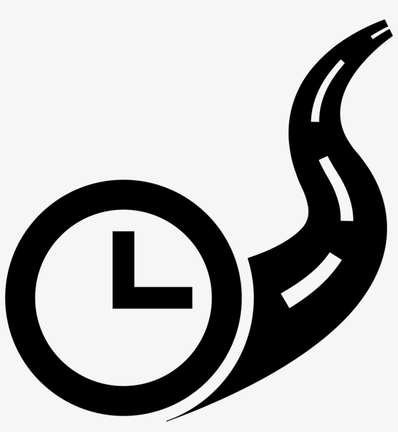 Clock On Road Travel Time Symbol Comments - 944x980 PNG Download - PNGkit