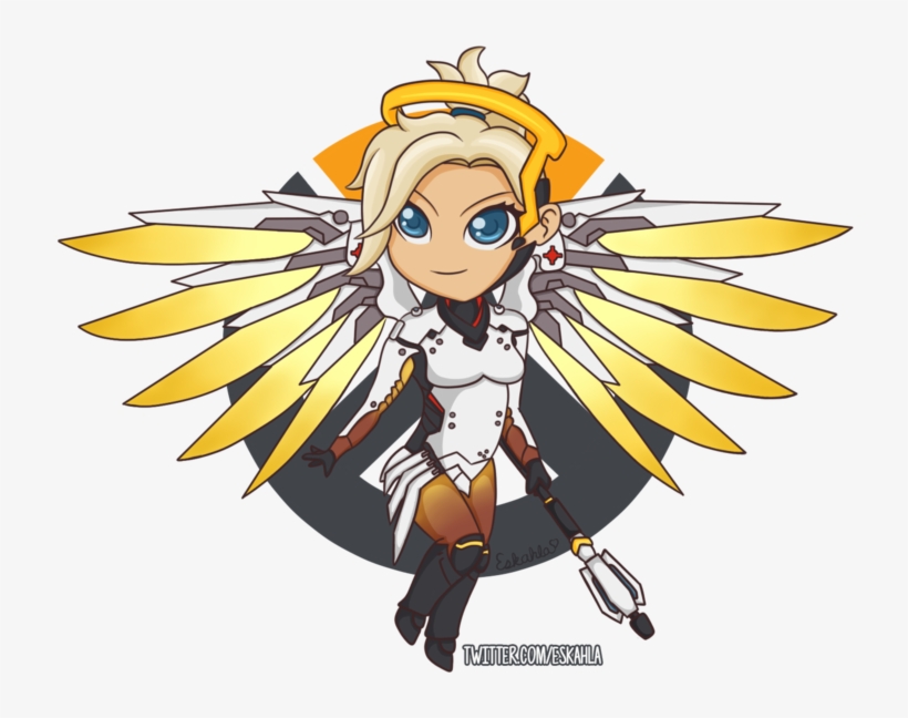 Overwatch's Mercy By Eskahla - 800x711 PNG Download - PNGkit