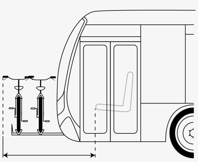 Bike Rack On Bus Front Overhang 2016 - 1010x801 PNG Download - PNGkit