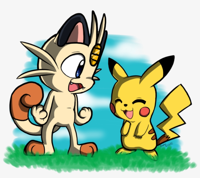 Meowth And Pikachu - 894x894 PNG Download - PNGkit