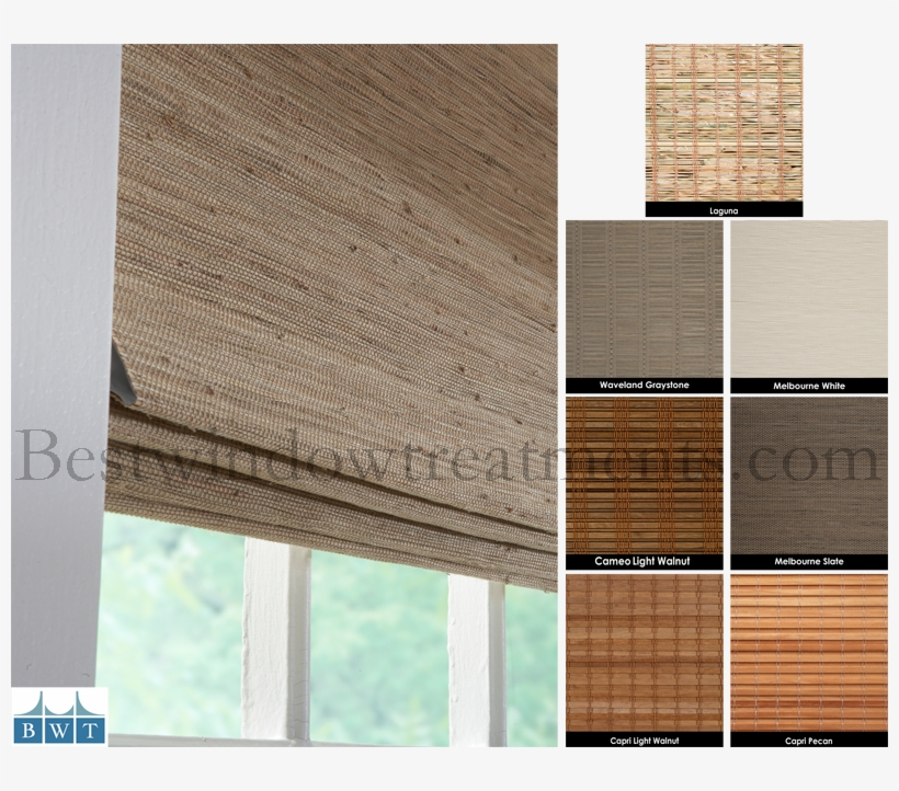 Natural Woven Roman Shades - 800x642 PNG Download - PNGkit