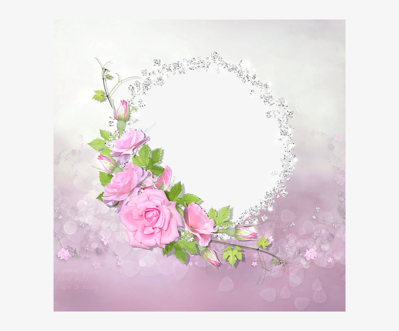 Frame Rose - Rose Photo Frame Online - 600x600 PNG Download - PNGkit