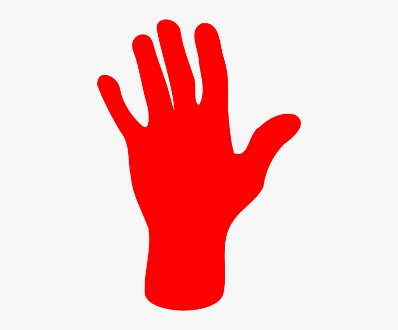 Red Handprint Png - Red Hand Clipart - 420x599 PNG Download - PNGkit