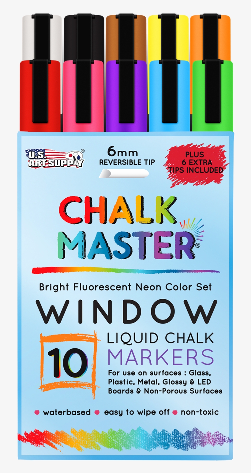 10 Window Liquid Chalk Marker Set - 1300x1500 PNG Download - PNGkit