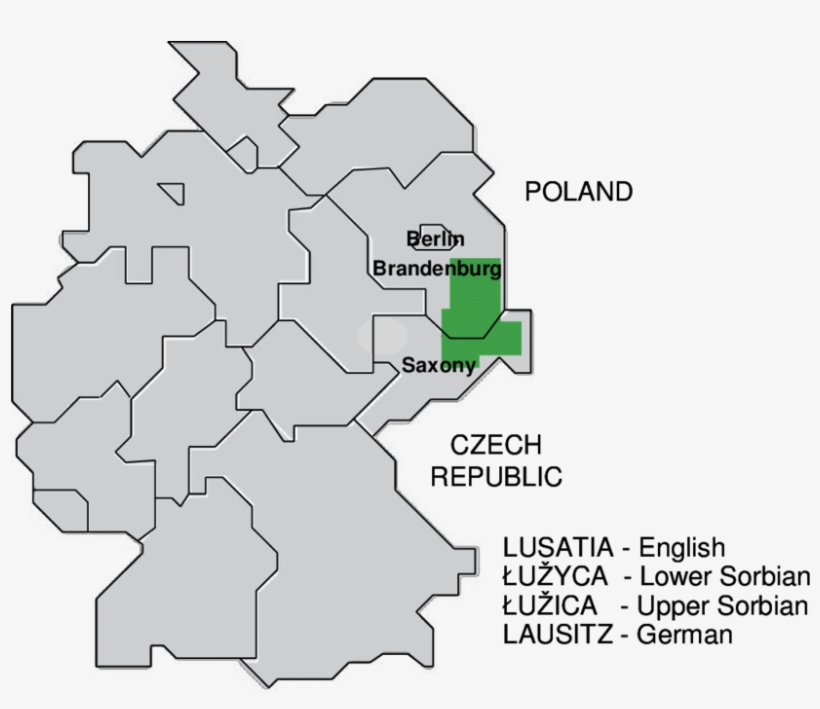 The Sorbian-speaking Region In Germany - 850x673 PNG Download - PNGkit