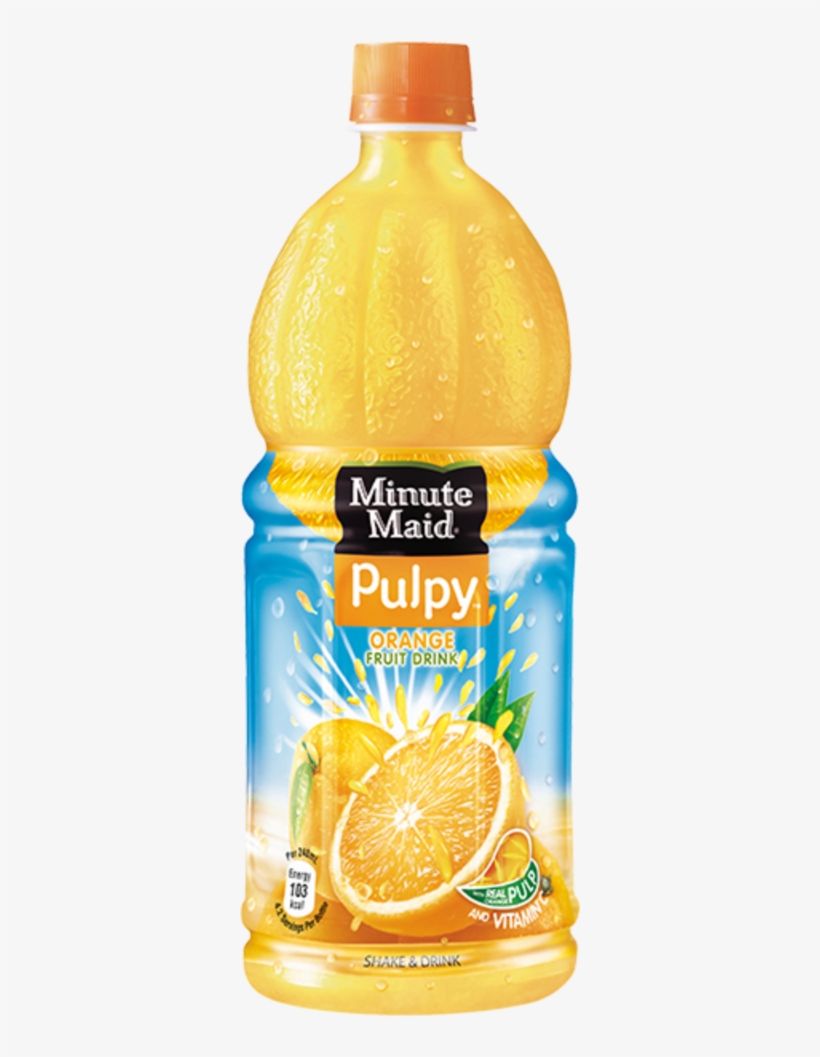 Minute Maid Pulpy Orange - 346x1023 PNG Download - PNGkit