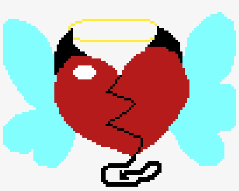 Pixilart Angel With Horns By Anonymous - 1200x1200 PNG Download - PNGkit