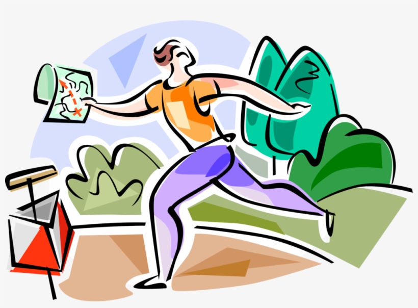 Vector Illustration Of Orienteering Sport Requires - 1016x700 PNG ...