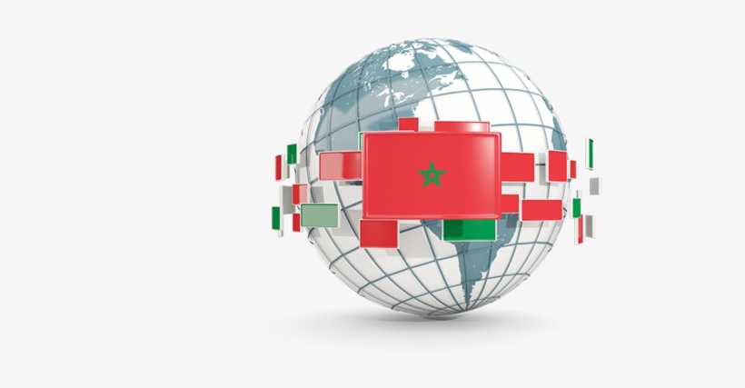 Globe With Line Of Flags - 640x480 PNG Download - PNGkit