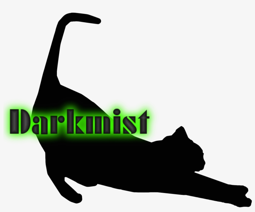 Cat Stretch Silhouette In Black 1 - 1920x1371 PNG Download - PNGkit