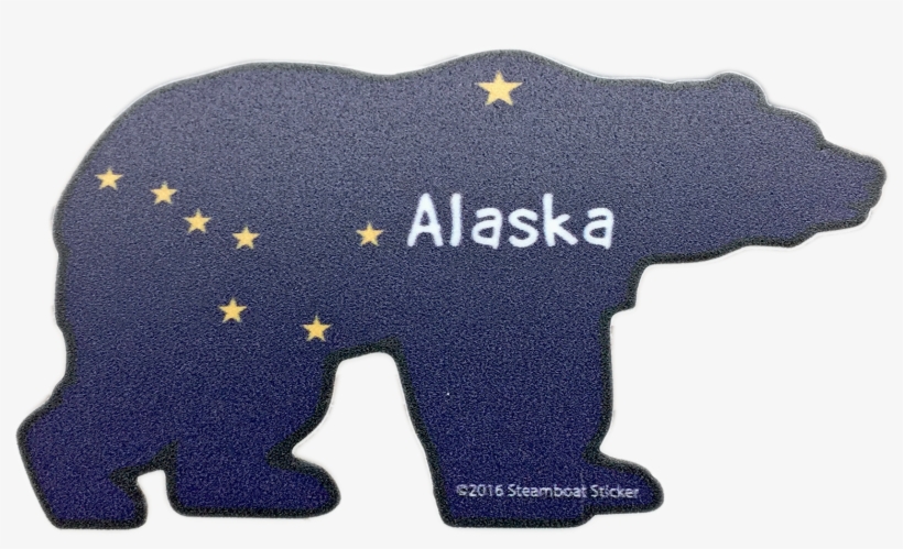 Bear Alaska Flag Mini Sticker - 1674x938 PNG Download - PNGkit
