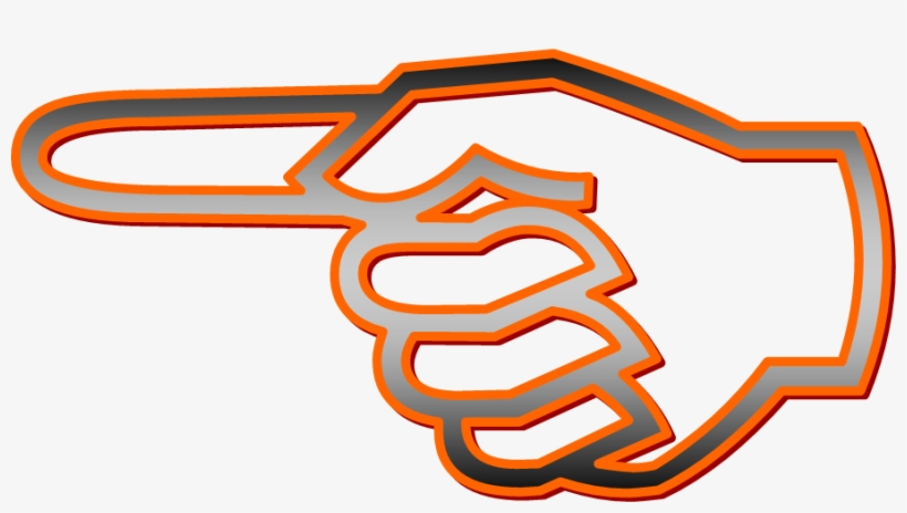 Finger Pointing - Orange - 904x468 PNG Download - PNGkit