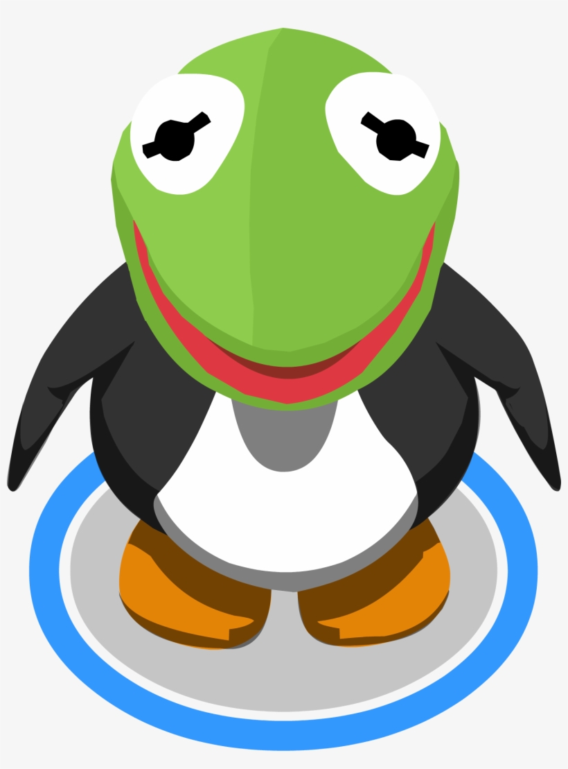 Kermit The Frog Head In-game - Kermit Club Penguin - 1482x1933 PNG ...