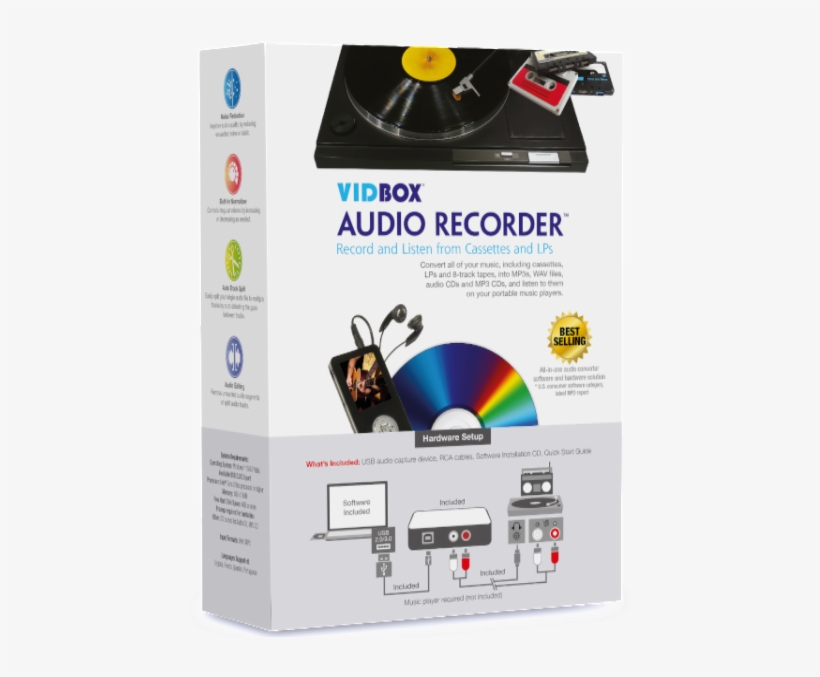Vidbox Converts Camcorder, Vhs, Audio Tapes & Lp - 480x600 PNG Download ...