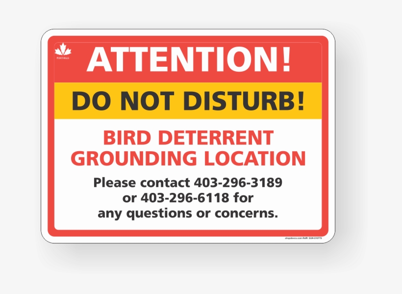 Do Not Disturb Bird Deterrent Sign - 741x741 PNG Download - PNGkit