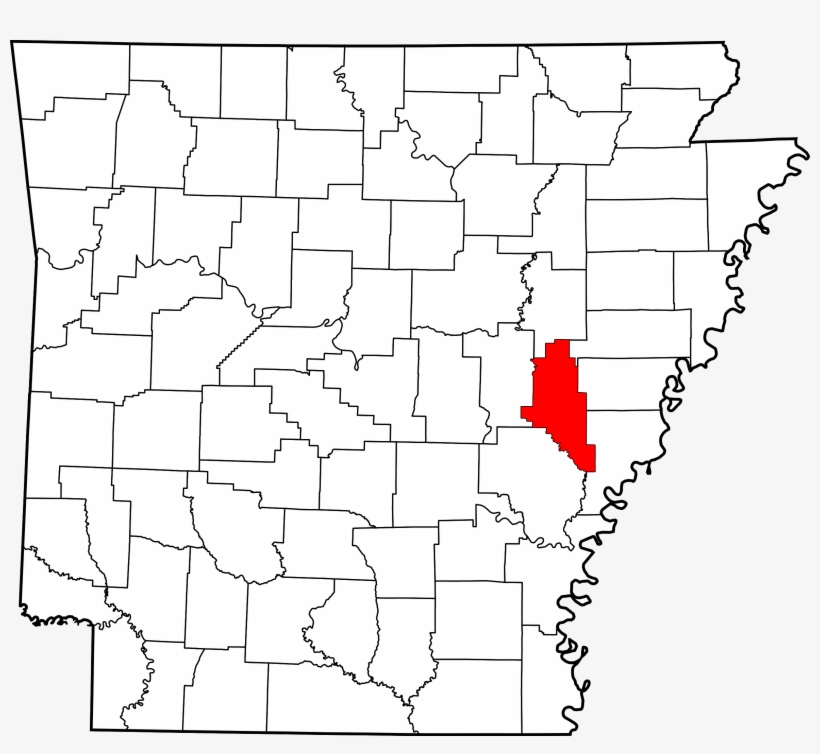 Map Of Arkansas Highlighting Monroe County - 2352x2048 PNG Download ...