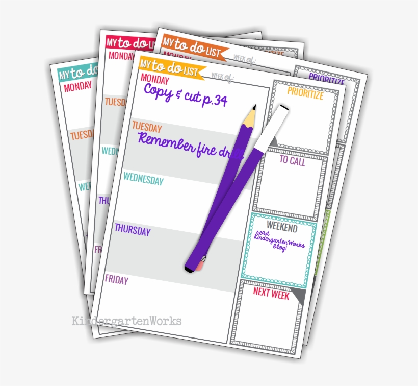 Teacher Planning Weekly To Do List - Teacher Weekly To Do List ...