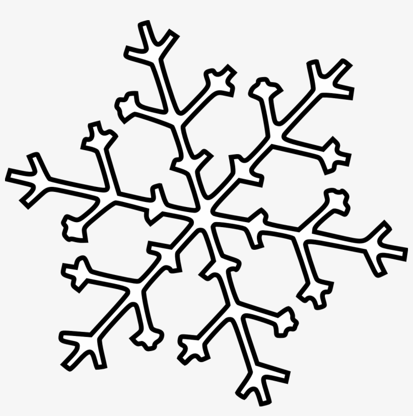Clipart Sketch Huge Freebie Download For - Snowflake Outline Black And ...