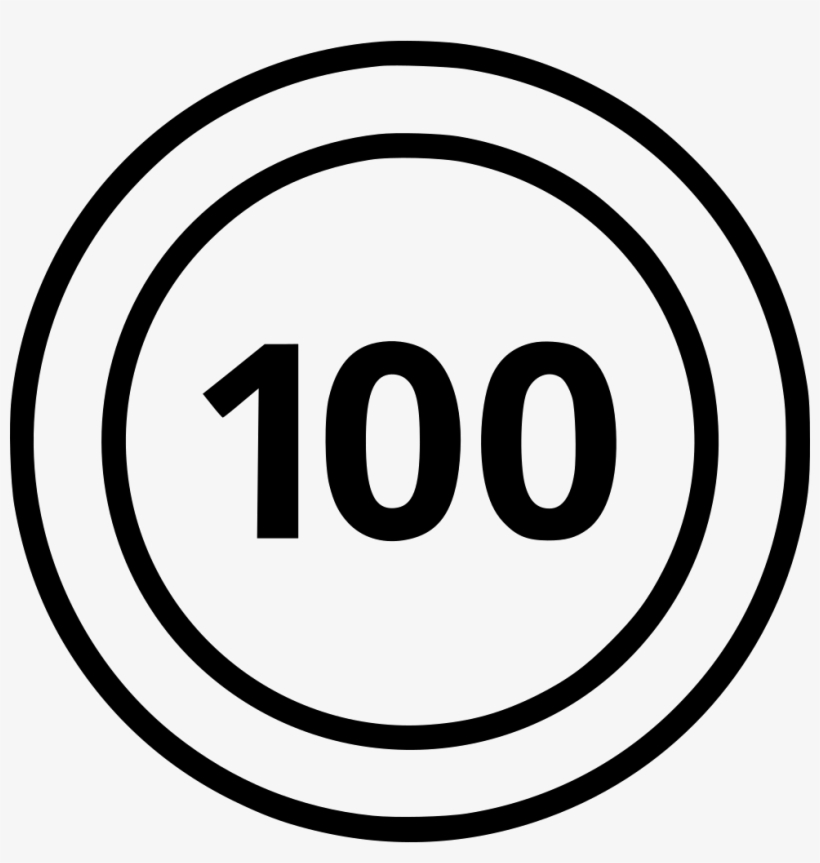 One Hundred Coin Number Chip Comments - Circle - 980x984 PNG Download ...