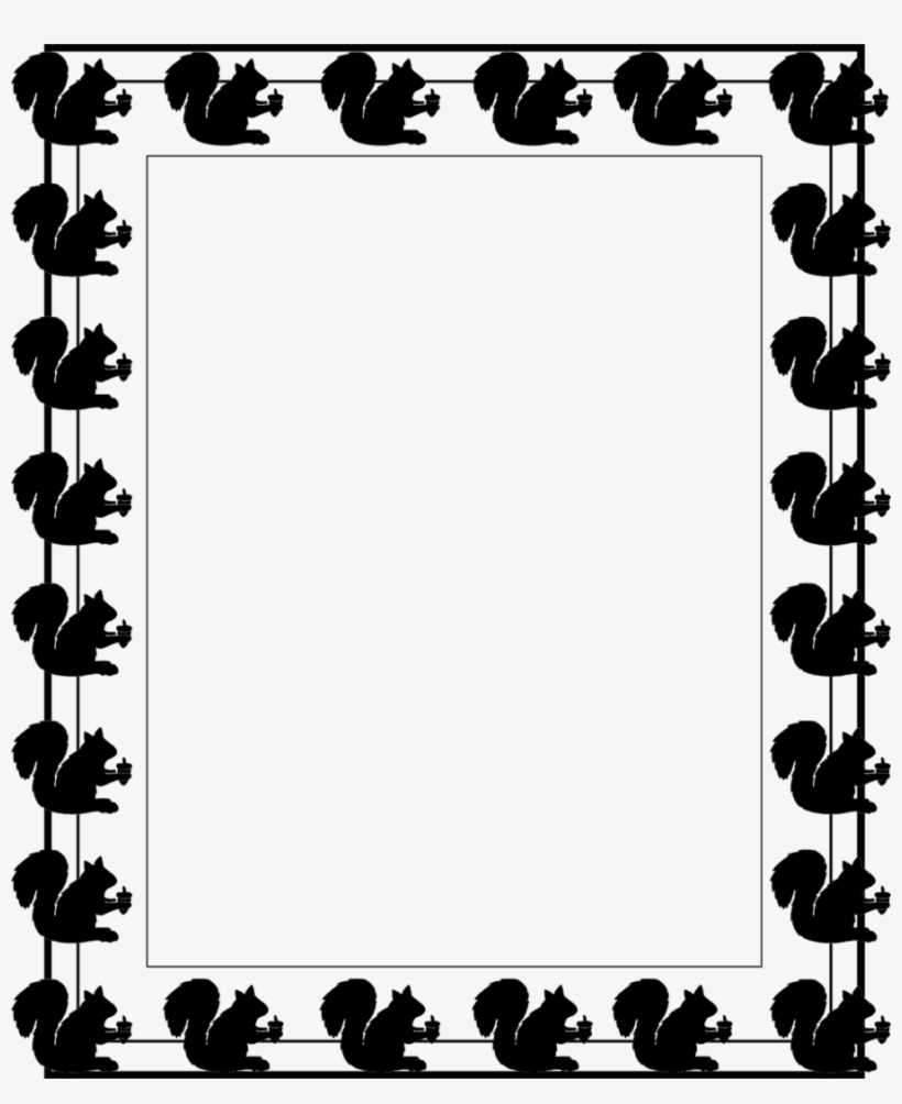 Squirrel Clip Art Border Clipart Squirrel Borders And - 900x1059 PNG ...