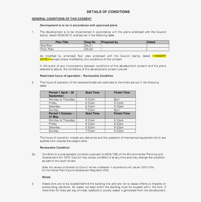 Da2015/043 Reviewable Condition, Section 96 Modification - 660x871 PNG Download - PNGkit