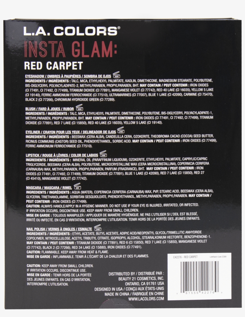 Colors Beauty Book Set For Insta Glam, Red Carpet - 2000x2000 PNG ...