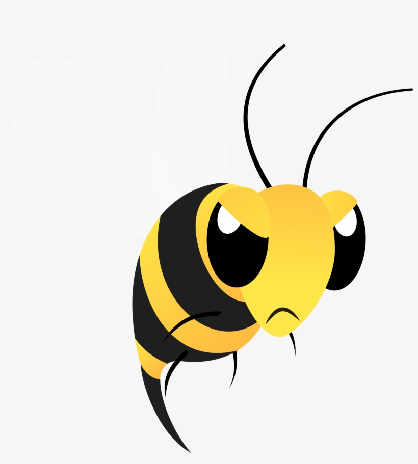 Mean Bee Clipart Clipartxtras - Angry Bees Clipart - 1600x1700 PNG ...
