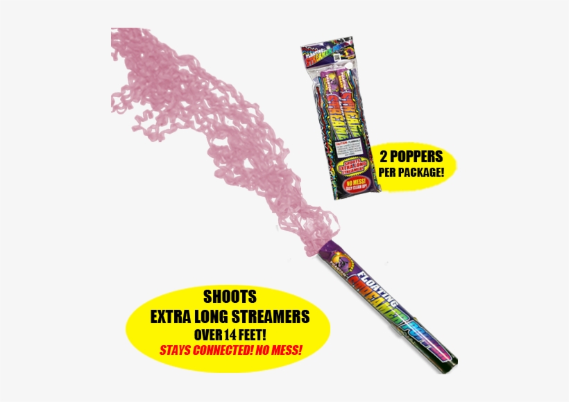 Floating Streamer Popper - Streamer Poppers - 500x500 PNG Download - PNGkit