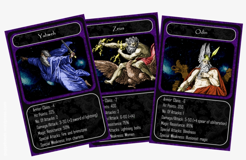 Yahweh Card Zeus Card Odin Card - 1812x1110 PNG Download - PNGkit