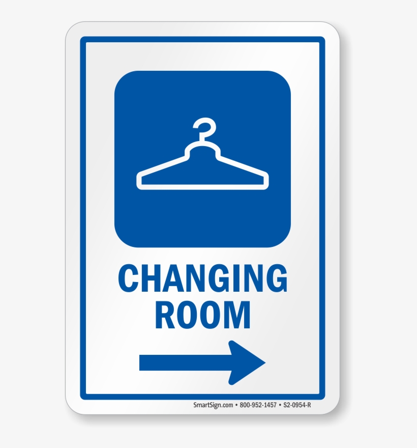 Changing Room Right Arrow Hospital Sign - 568x800 PNG Download - PNGkit