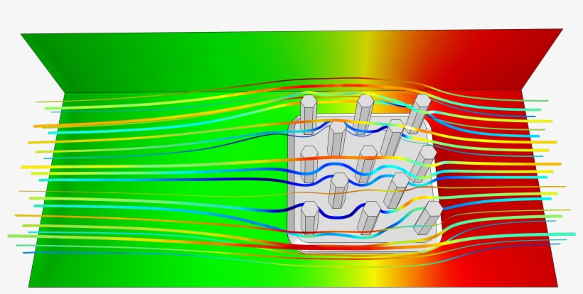 0 Cfd Heat Sink - 3466x1623 PNG Download - PNGkit