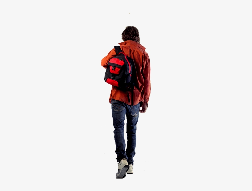 Man Walking Away - Backpack - 220x586 PNG Download - PNGkit