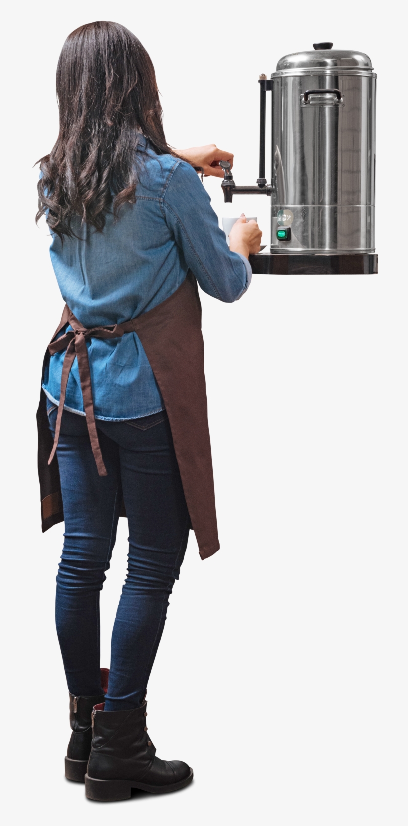 Coffee Businesswoman Waiter With Express - Girl - 709x1600 PNG Download ...