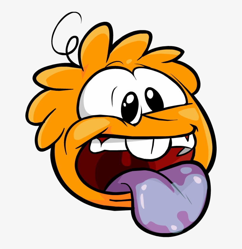 Download Transparent Orange Puffle Troll Face - Orange Puffle Png - PNGkit