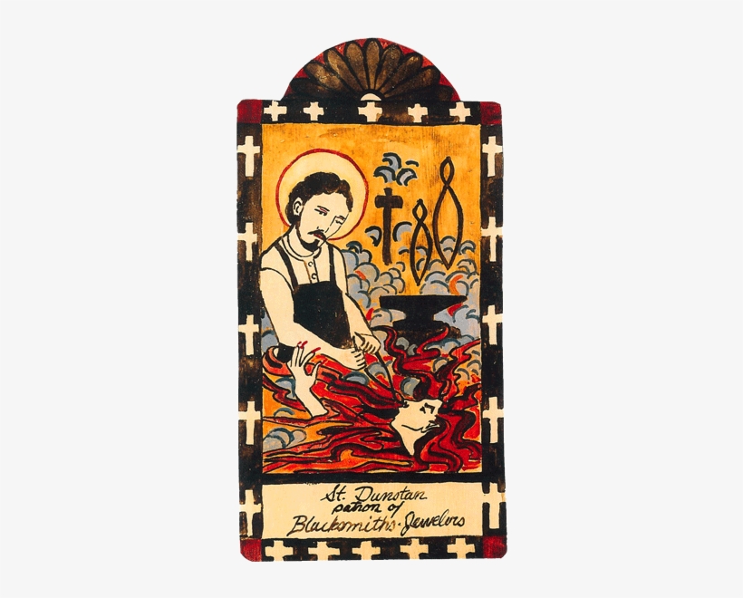 Saint Dunstan Retablo Wall Hanging - Illustration - 480x600 PNG ...