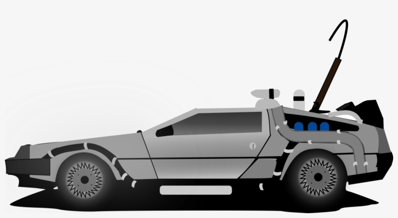 Delorean Dmc-12 Car Marty Mcfly Delorean Time Machine - Cartoon Back To ...