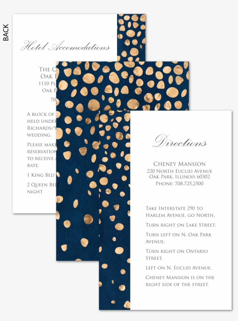 Midnight Confetti Invitation Enclosure Card - 1000x1333 PNG Download ...