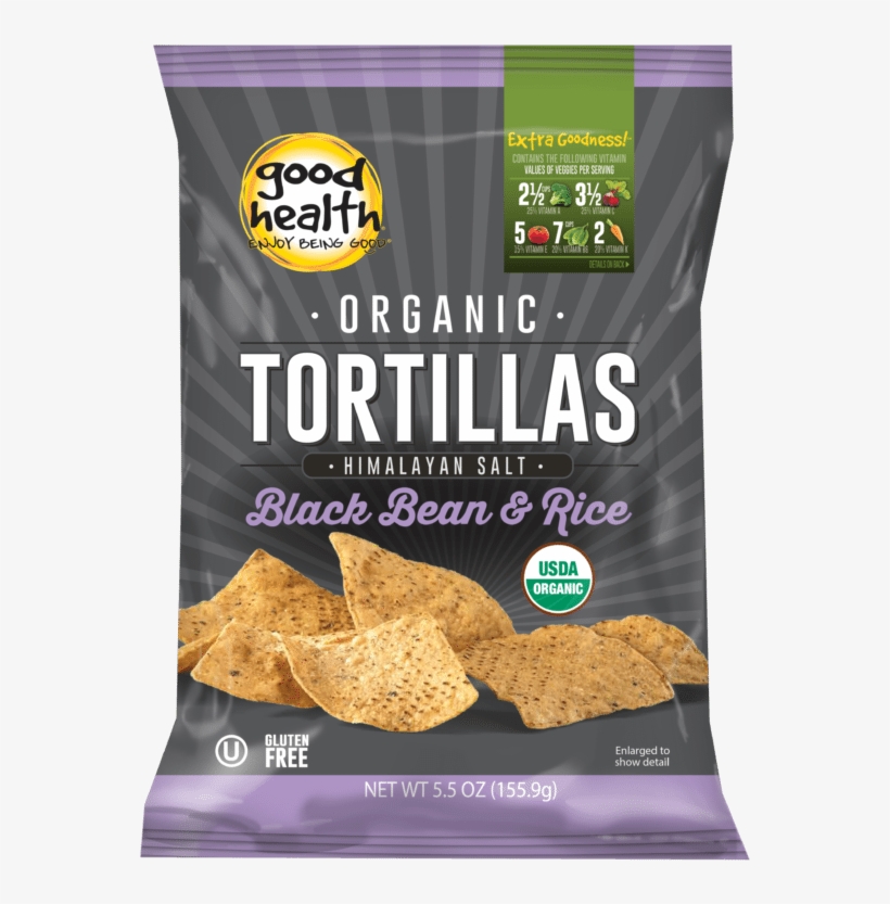 Good Health Organic Black Bean & Rice Tortilla Chips - 587x768 PNG ...