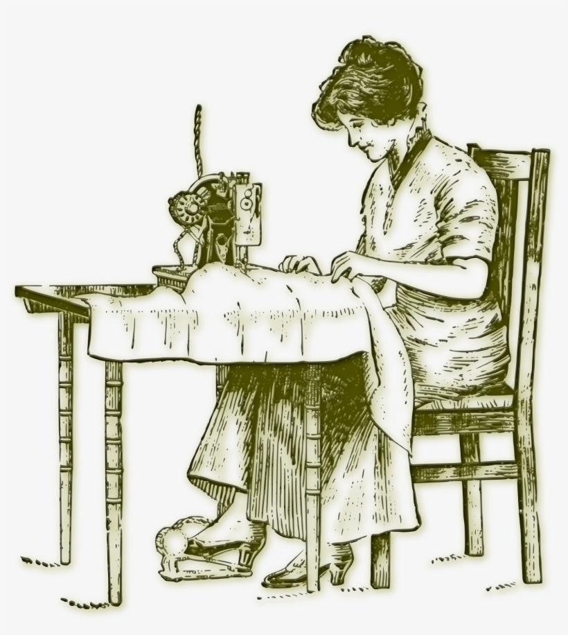 This Free Icons Png Design Of Sewing Woman Vintage - 1697x2400 PNG ...