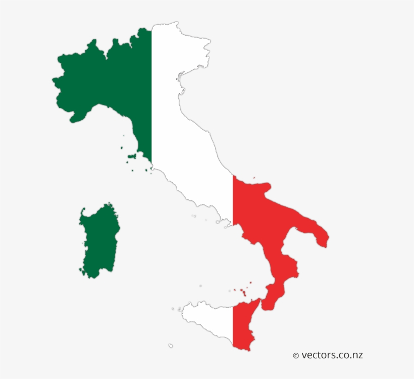 Flag Vector Map Of Italy - Italy Map Vector - 700x700 PNG Download - PNGkit