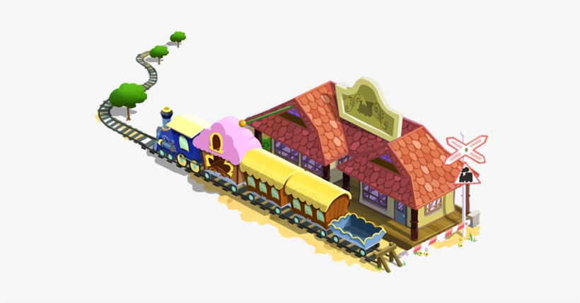 Train Station - Mlp Train - 561x349 PNG Download - PNGkit