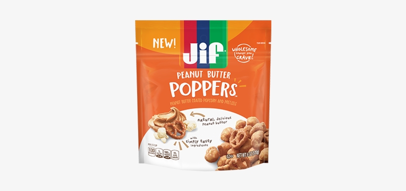 Jif Poppers™ Peanut Butter Coated Popcorn And Pretzels - Jif Power Ups ...