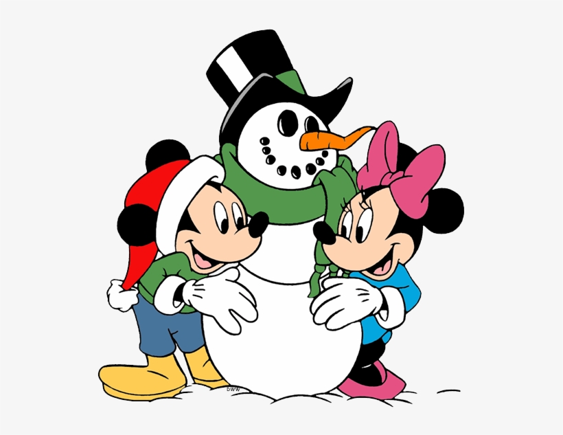 Mickey Mouse Snowman Christmas Disney - Mickey Mouse Season Clipart ...