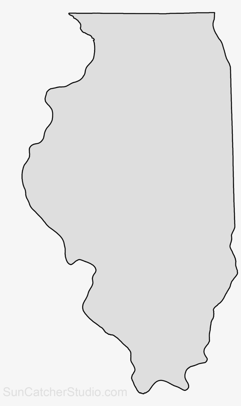 Download Transparent Illinois Map Outline Shape State Stencil Clip Art ...