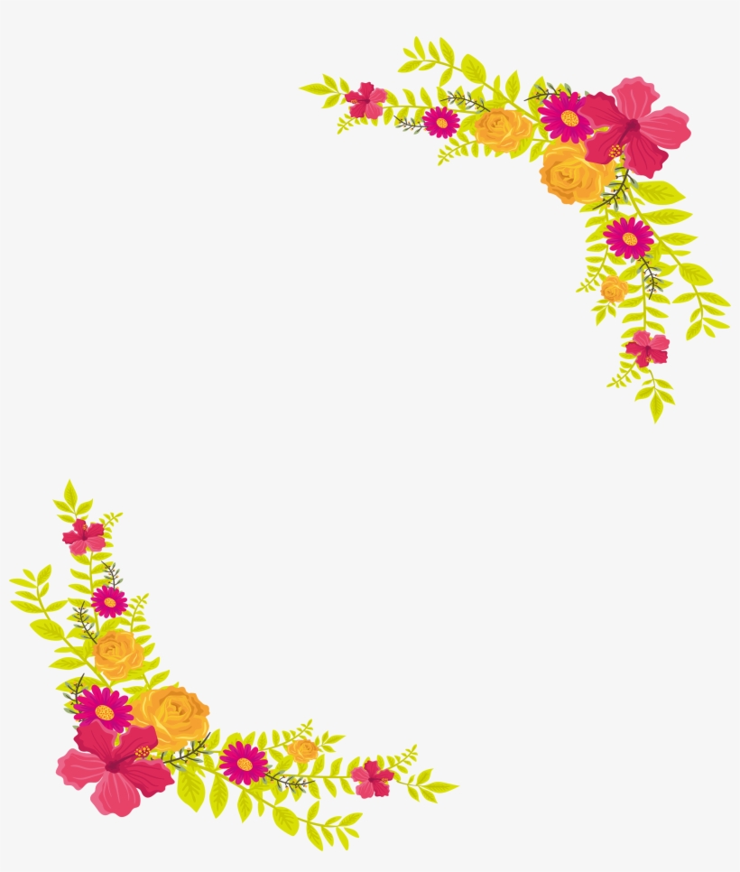 Yellow Flower Border Png - Flower Border Png File - 2443x2760 PNG ...